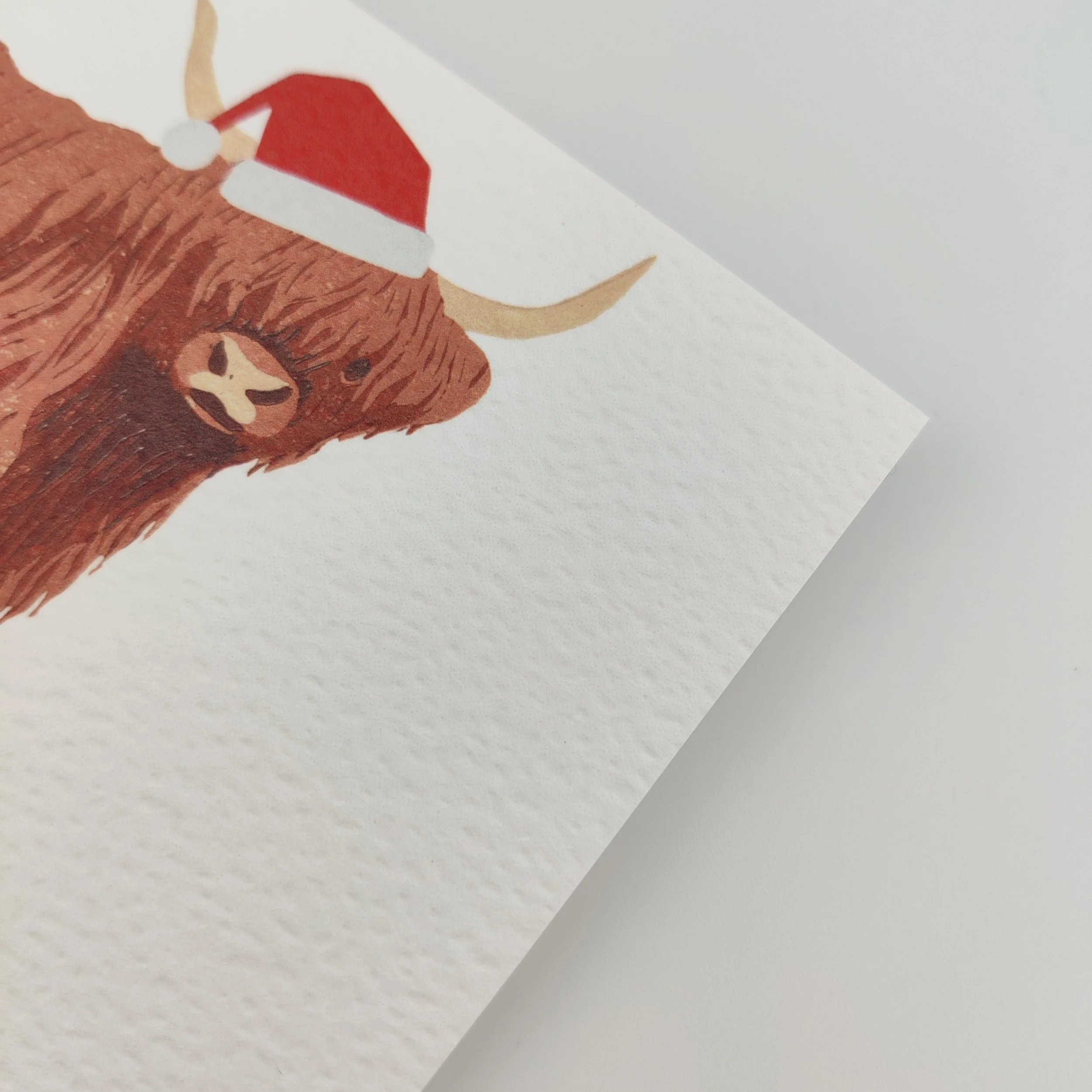 Christmas Highland Cow Family Card — Corrina Ann Art