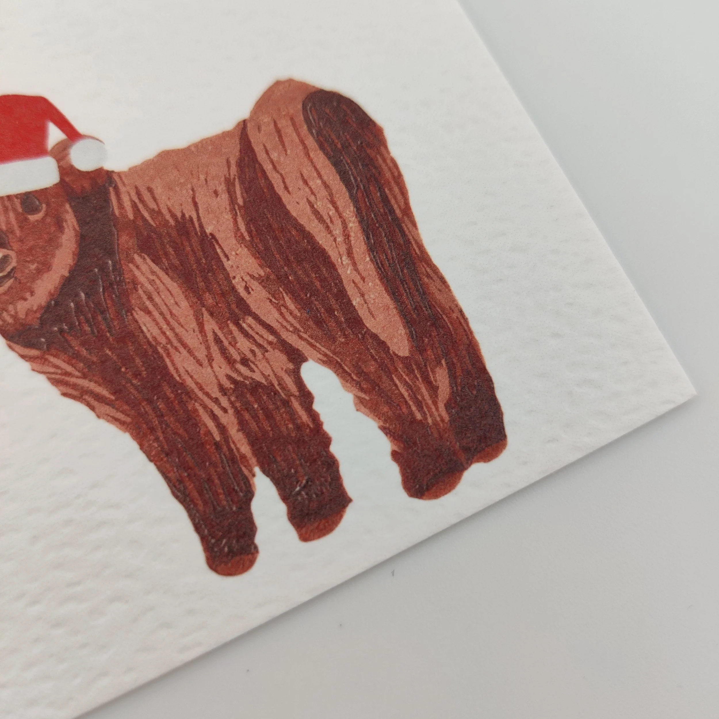 Christmas Highland Cow Family Card — Corrina Ann Art