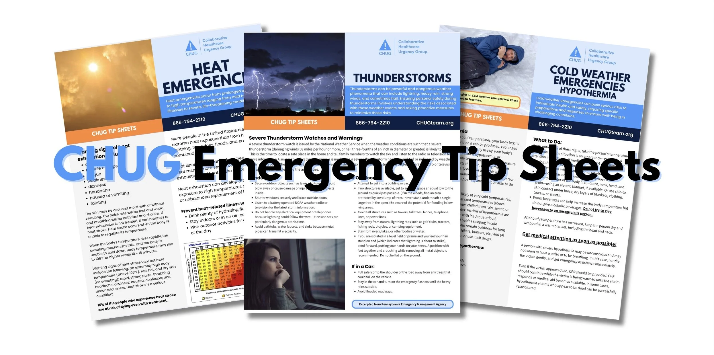 Safety and Emergency Tip Sheets | CHUG
