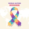 Símbolos del autismo; infinito, puzle y color azul