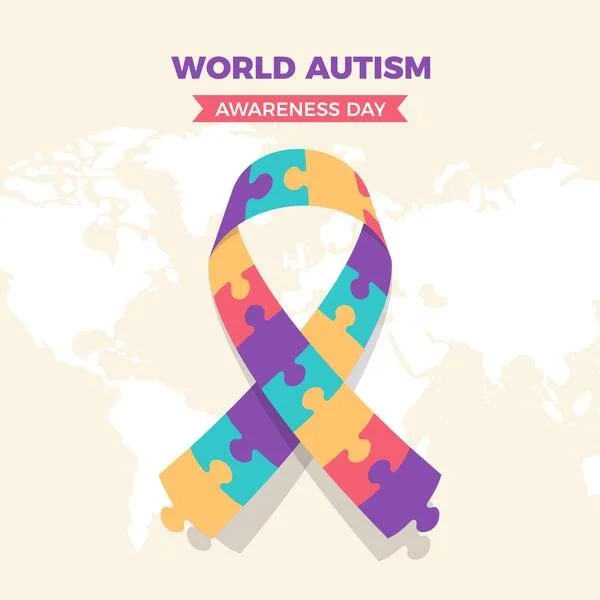 Símbolos del autismo; infinito, puzle y color azul