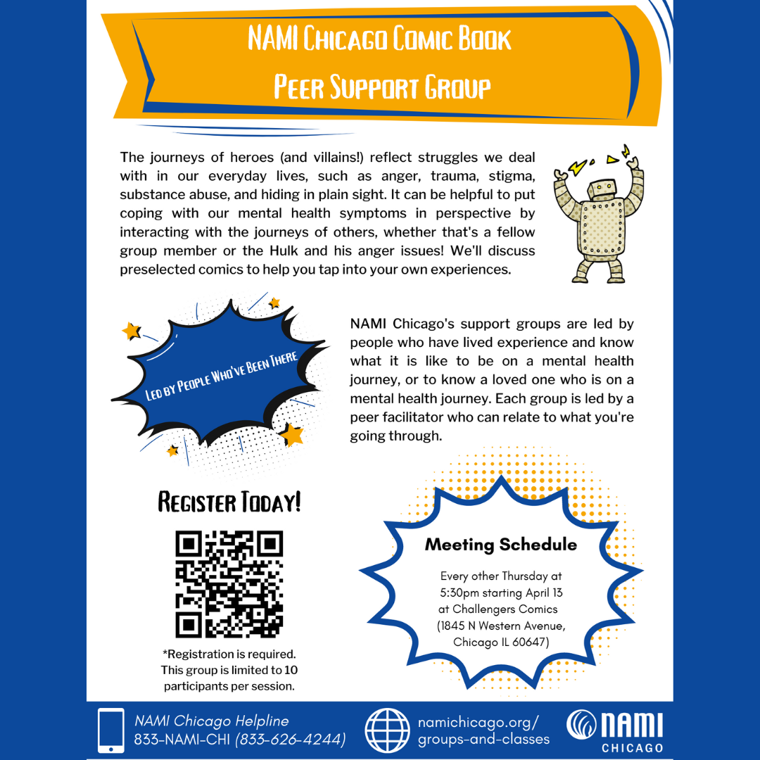 NAMI Chicago Comic Book Peer Support Group (In Person) — NAMI Chicago