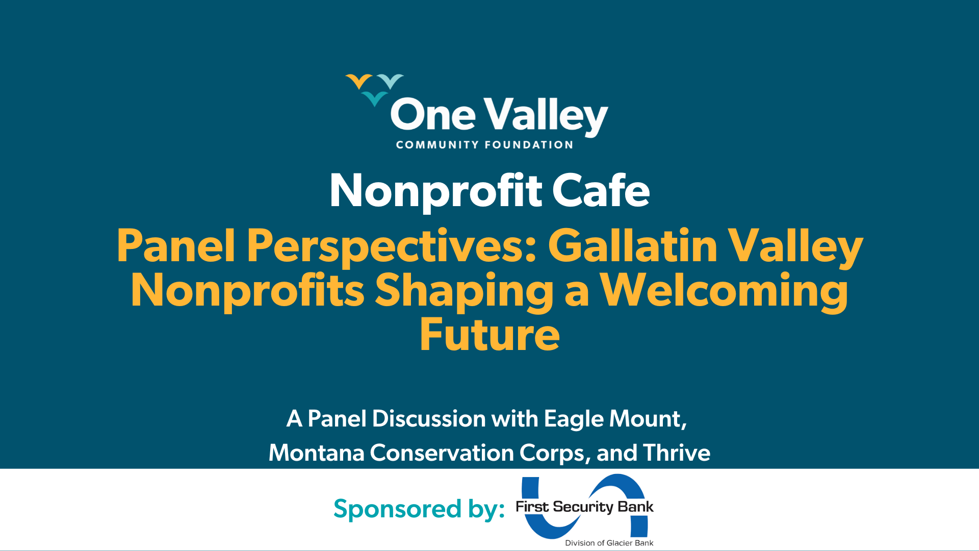 Events — One Valley Community Foundation