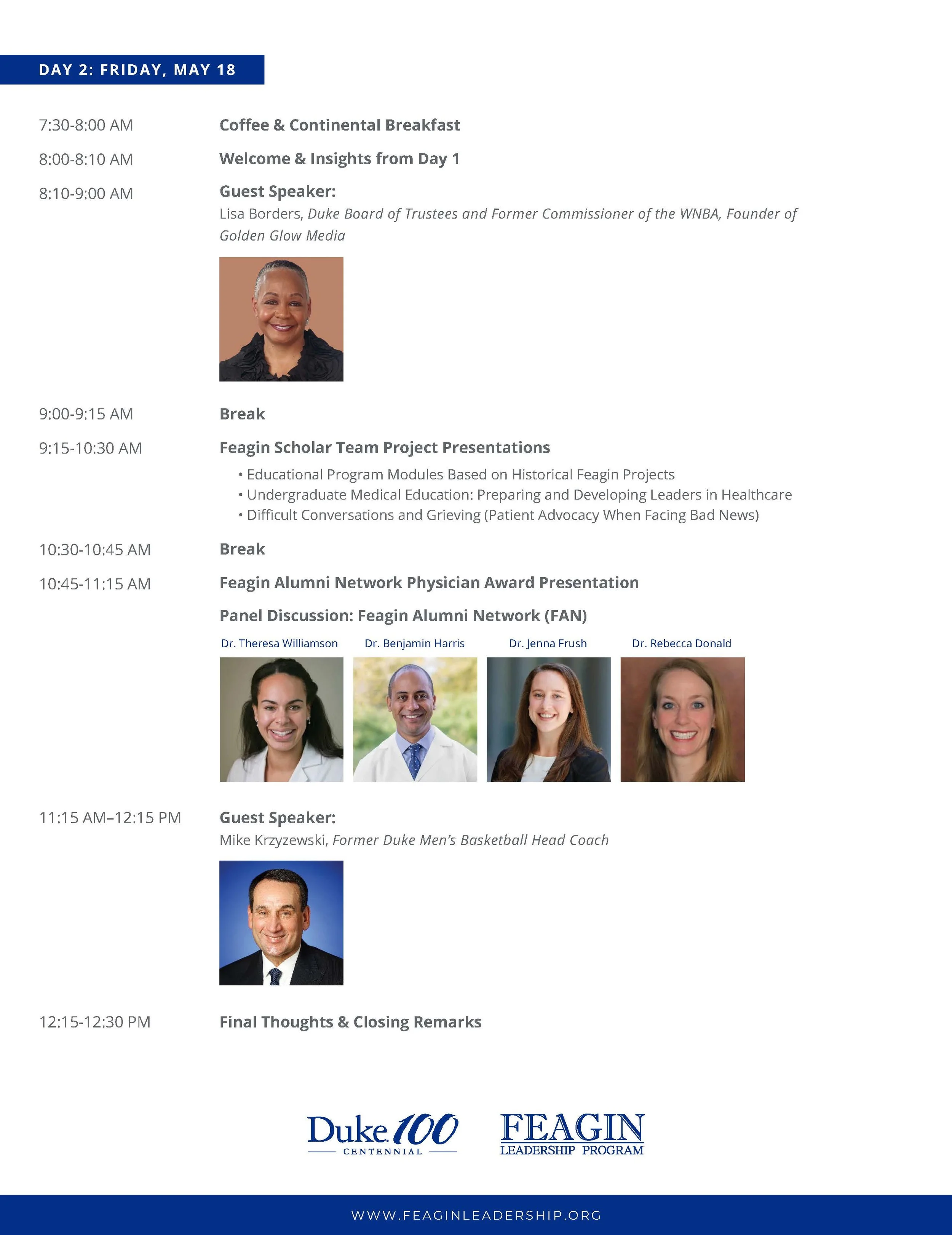 Schedule 2024 — Feagin Leadership Program