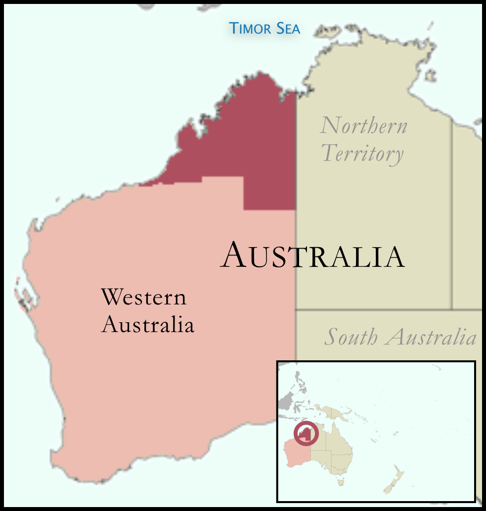 Map – Kimberley region, Western Australia — TAD Tribal Art