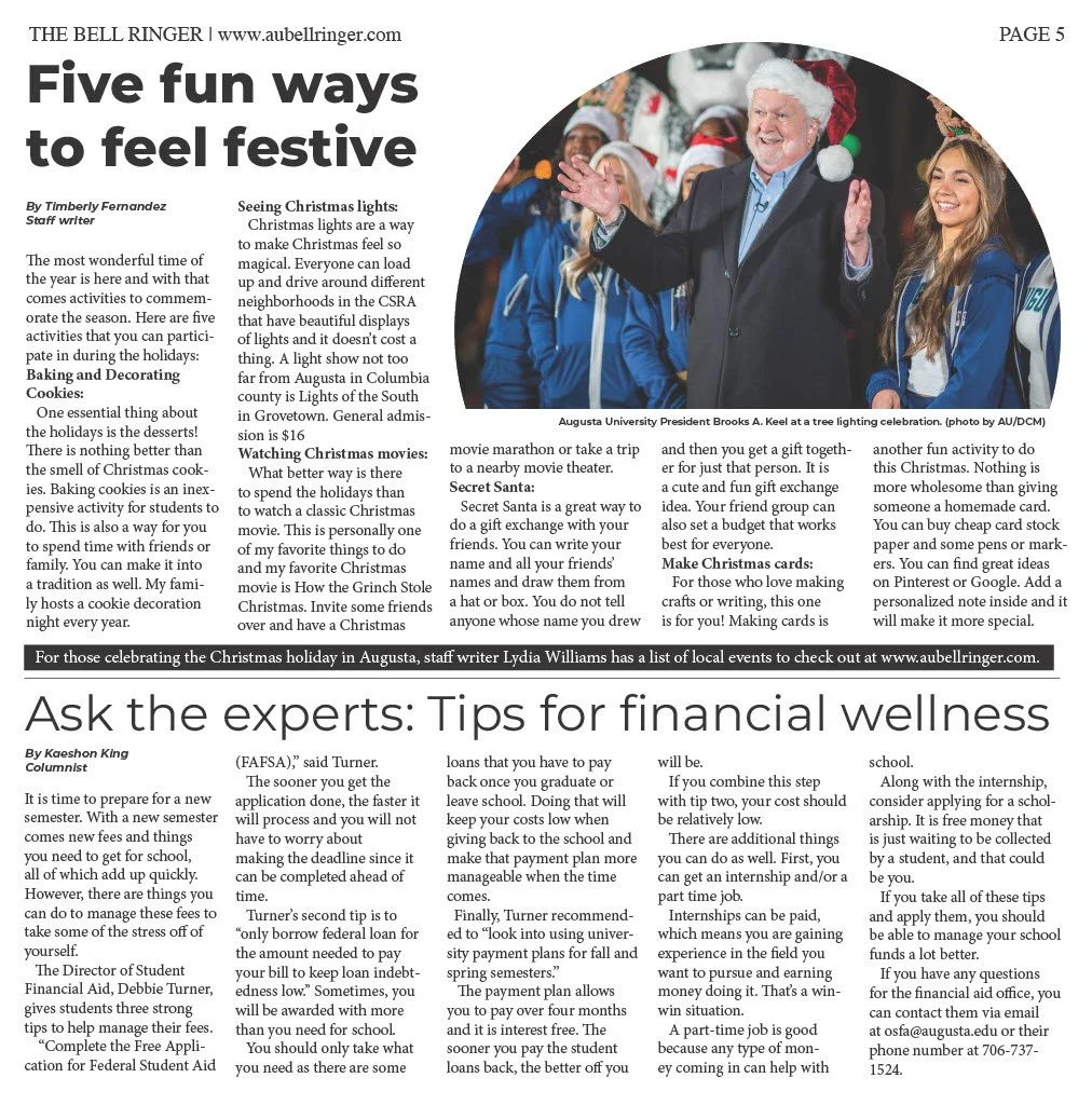 Introducing the Monday, Nov. 27, 2023 Vol. 70. Issue 2 of The Bell ...