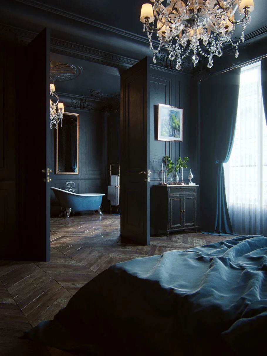Dark Moody Dramatic Dreamy Rooms + Spaces + Design — firefly+finch