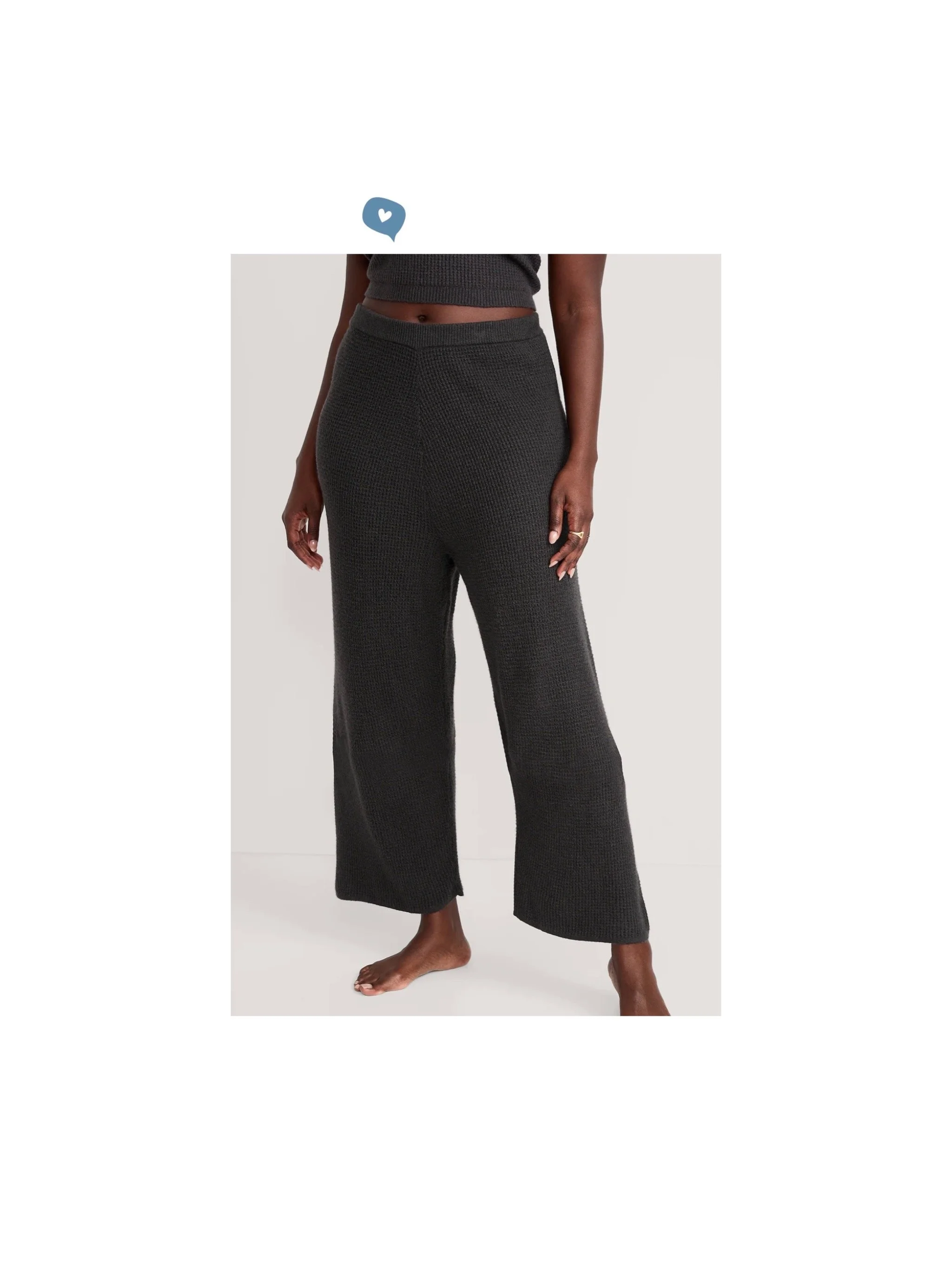 High-Waisted Slouchy Waffle-Knit Wide-Leg Lounge Sweatpants — Threads ...