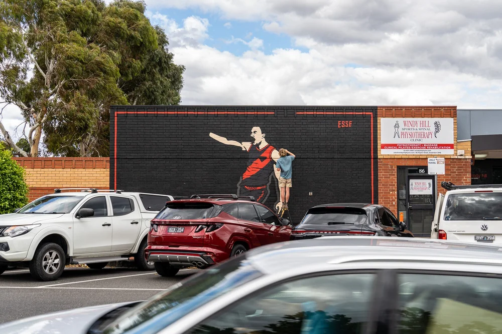 Sam Draper Mural - Essendon Football Club — Jack and Josh