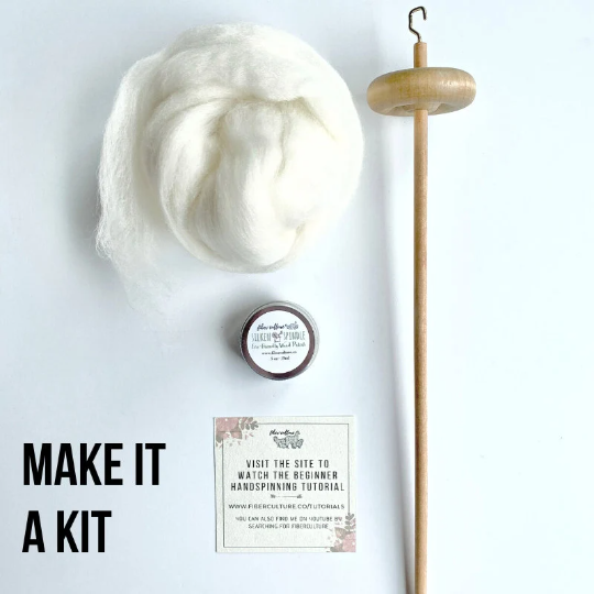 Golden Starflower Luxe Wooden Drop Spindle, Beginner Drop Spindle Kit ...