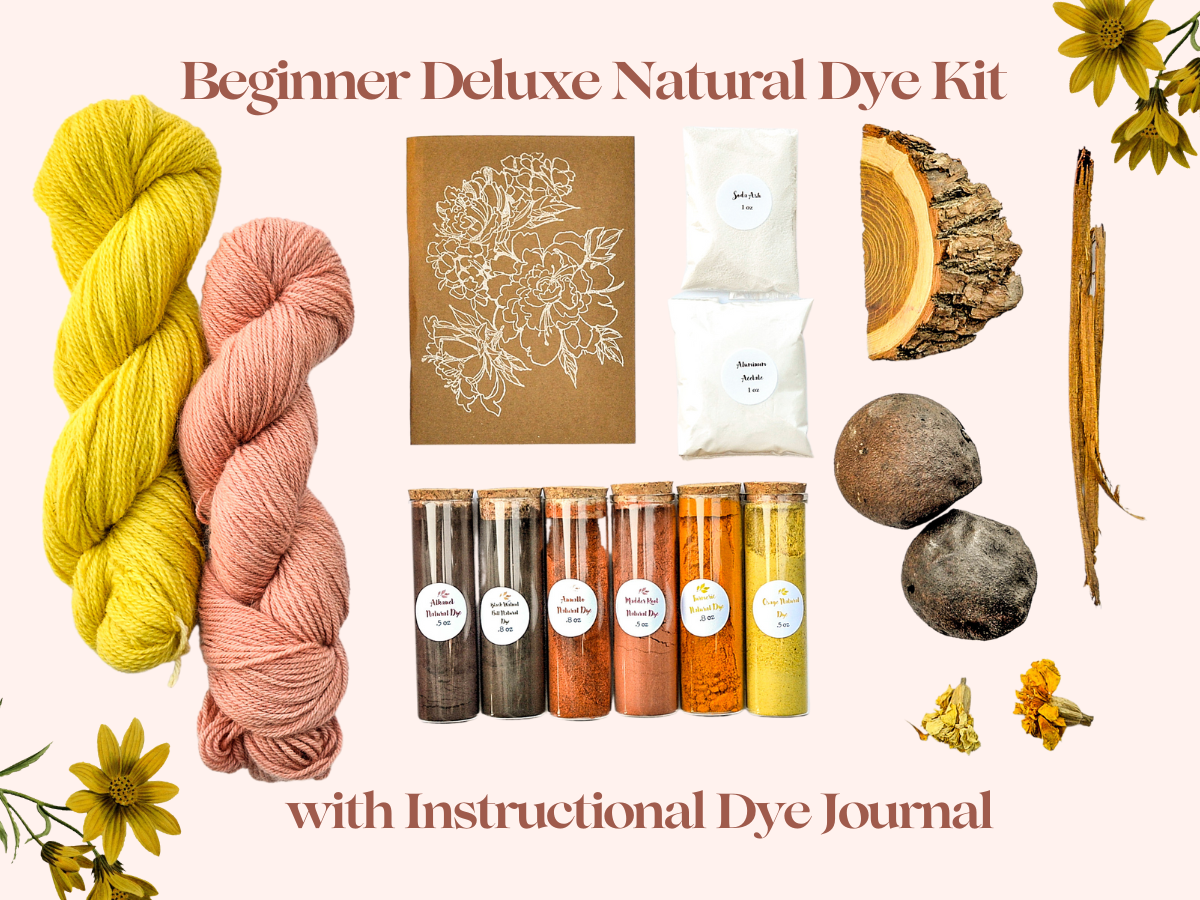 Deluxe Natural Dye Kit for Cellulose Fibers, Best Beginner Natural Dye ...