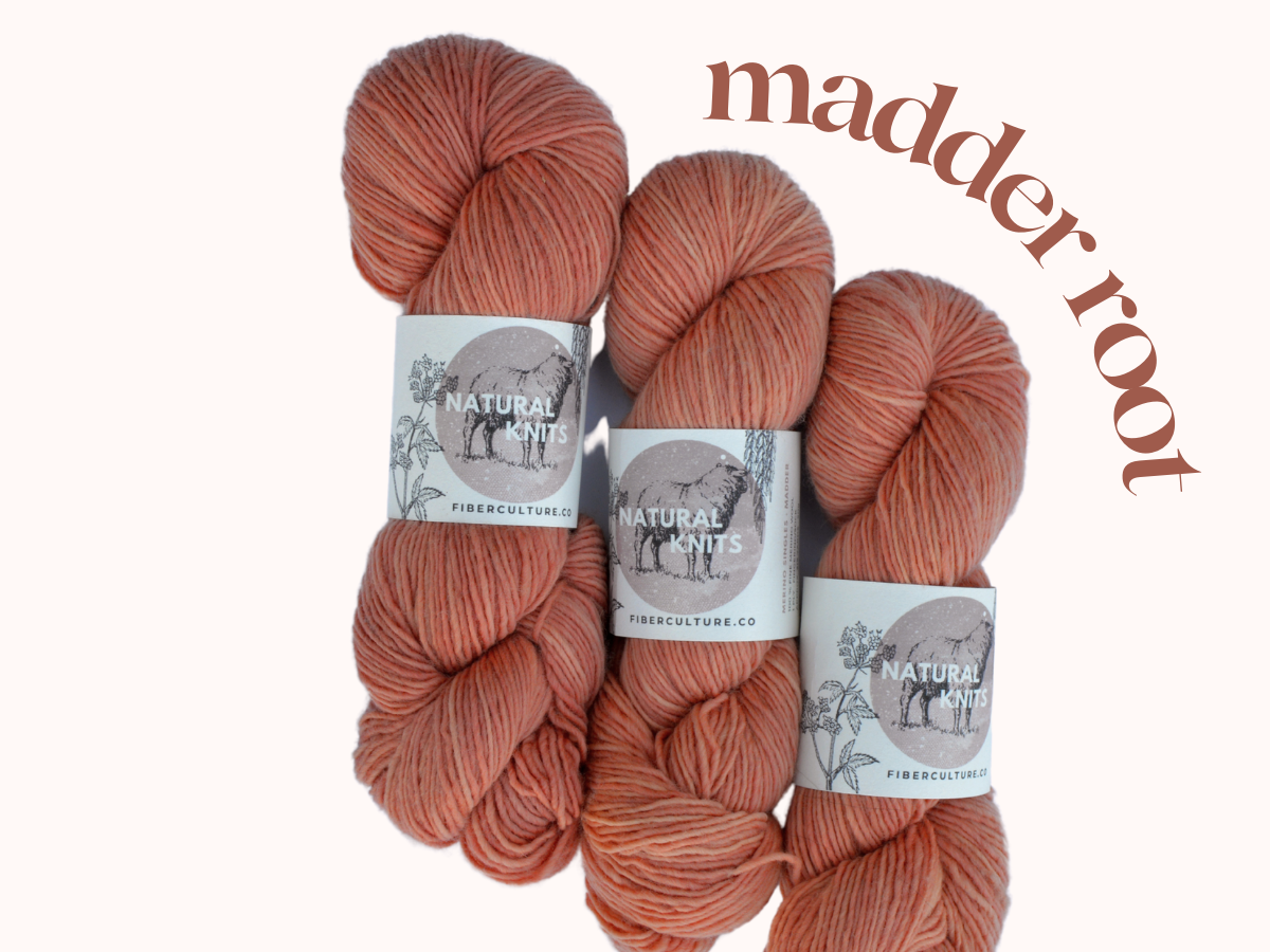 Naturally Dyed Yarn, 100% Wool Yarn Botanically Dyed, Madder Root Dye ...