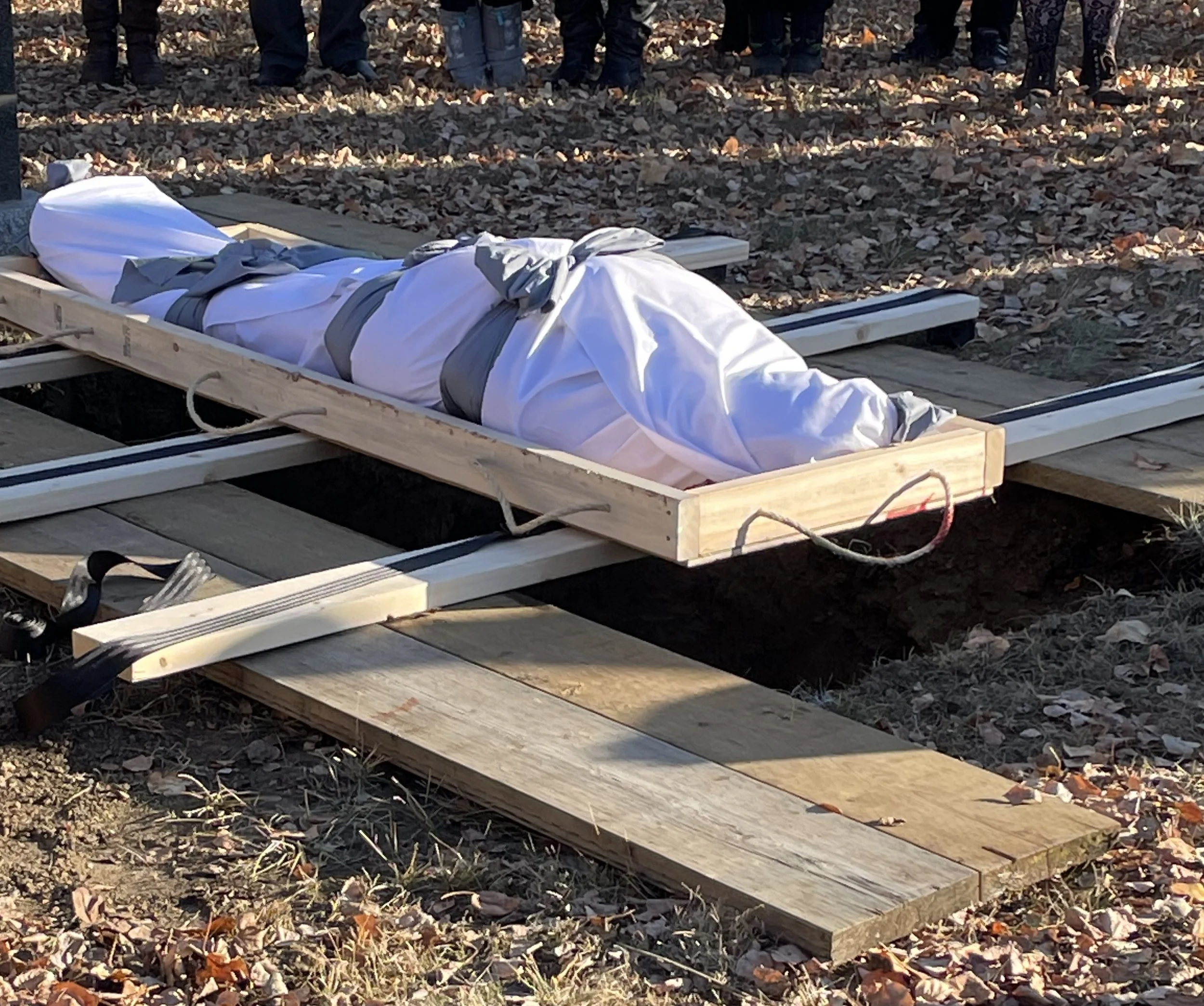 Shrouding for Natural Burial or Cremation — Pine Box Funerals