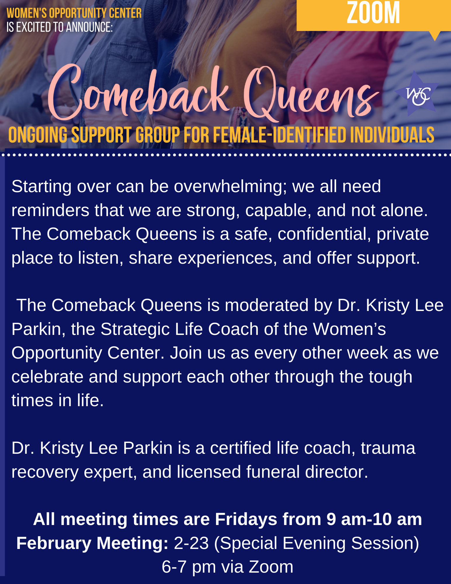 Comeback Queen: Who Am I — Women's Opportunity Center