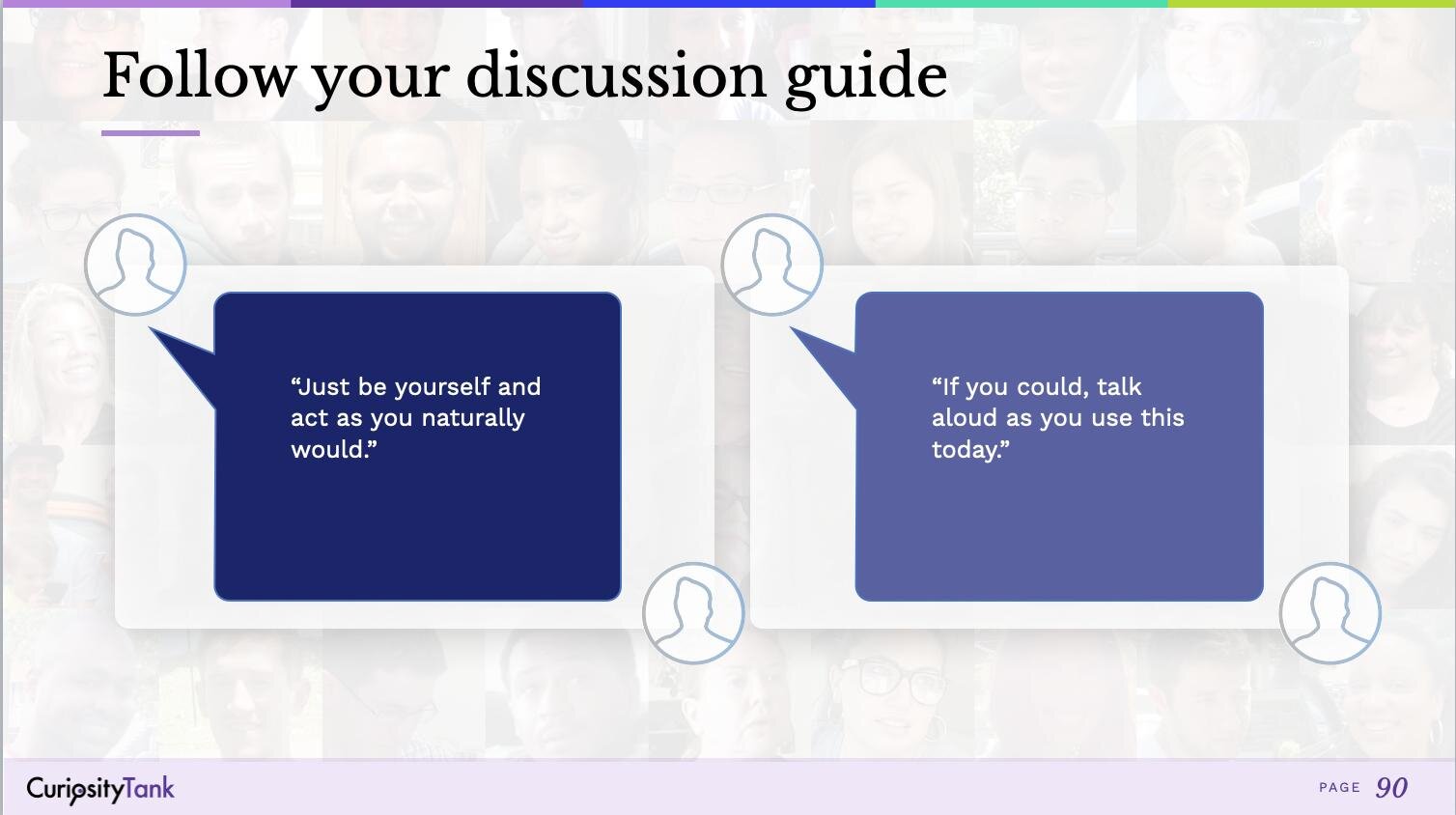 User research discussion guides