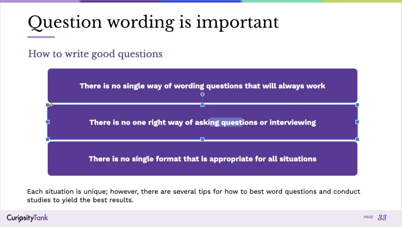 Question wording is important | Curiosity Tank