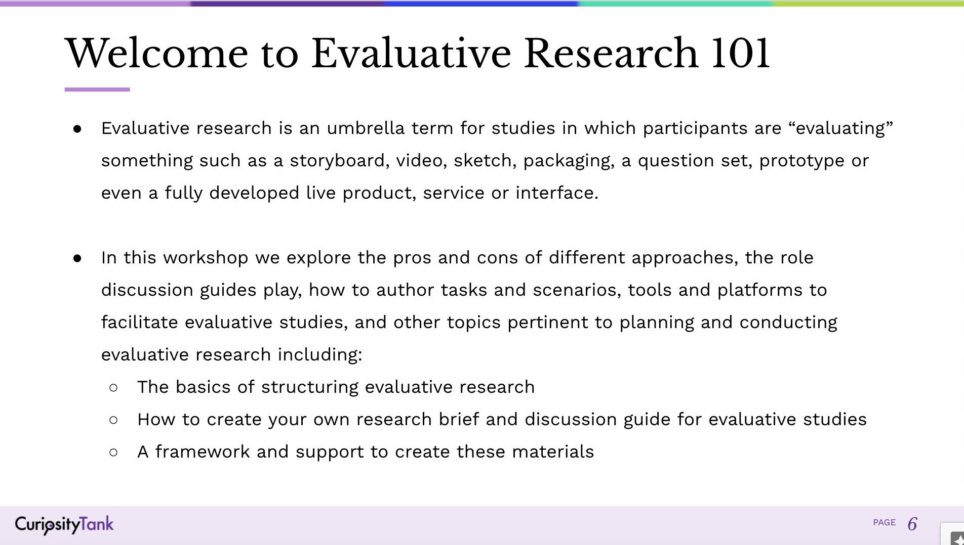 Evaluative research 101 | Curiosity Tank Evaluative research 101 | Curiosity Tank