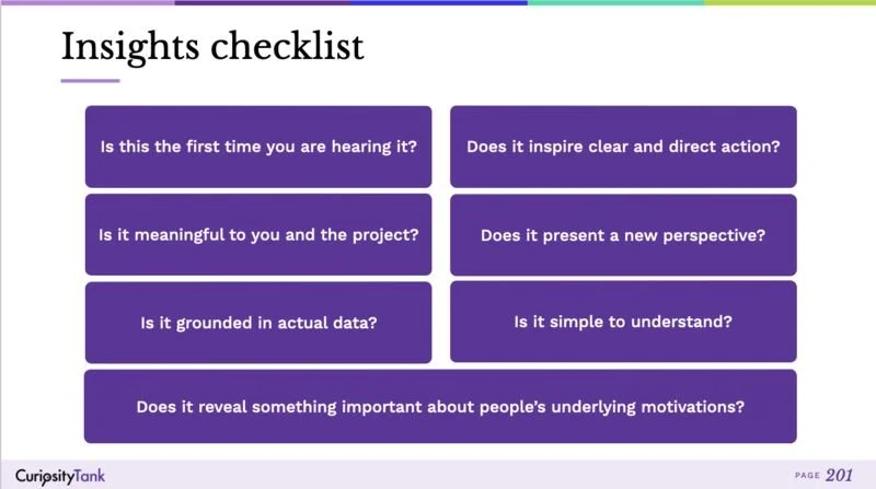 Insights and findings are different | Curiosity Tank