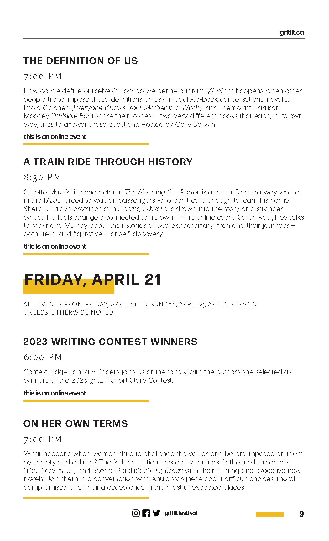 Program — gritLIT