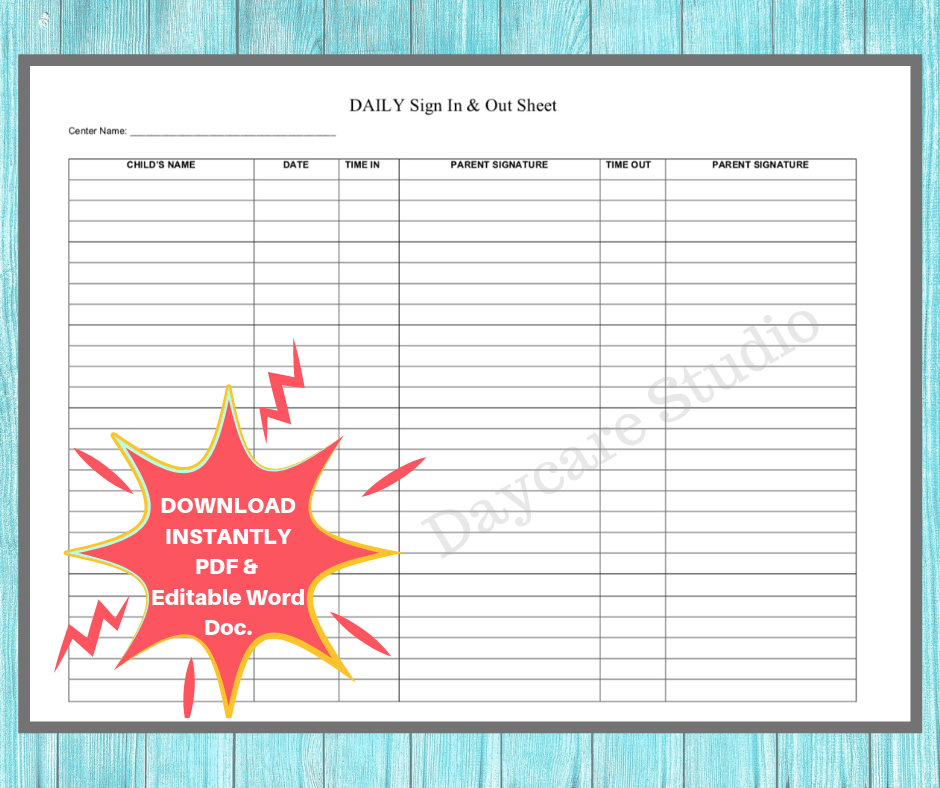 DAYCARE MEDICATION FORM / Childcare Center Medication Authorization ...