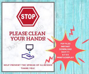 Keep Area Clean Signs- 3 Printable Signs for Fridge, Microwave, and ...