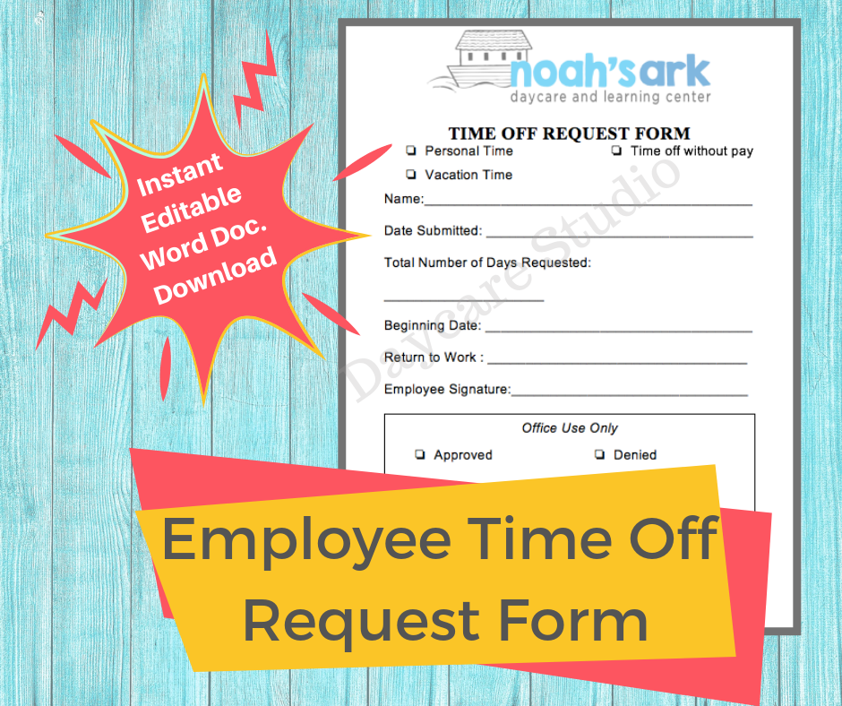 Daycare Employee Orientation / New Hire Document | Daycare Forms ...