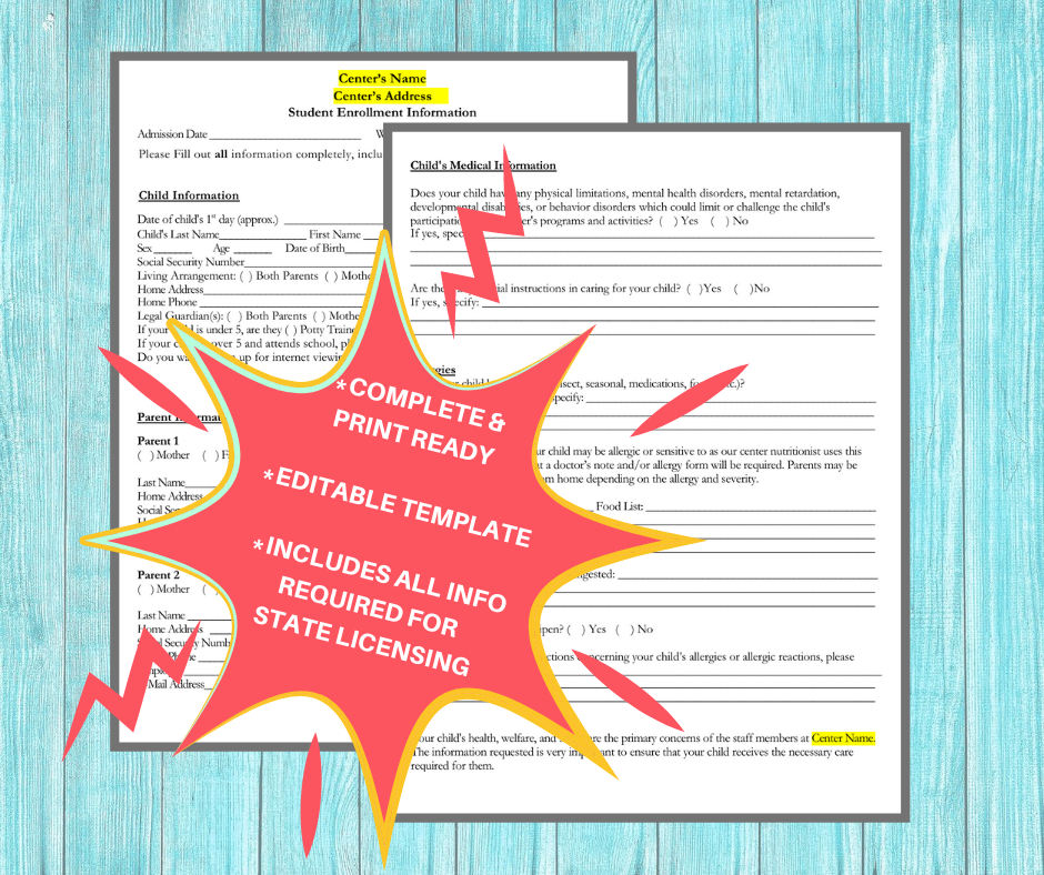 Daycare Tax Statement - Tuition Receipt | Child Care Forms — Daycare Studio