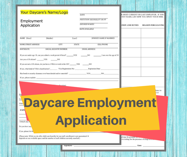 Employee Self Evaluation Forms | Child Care Forms — Daycare Studio