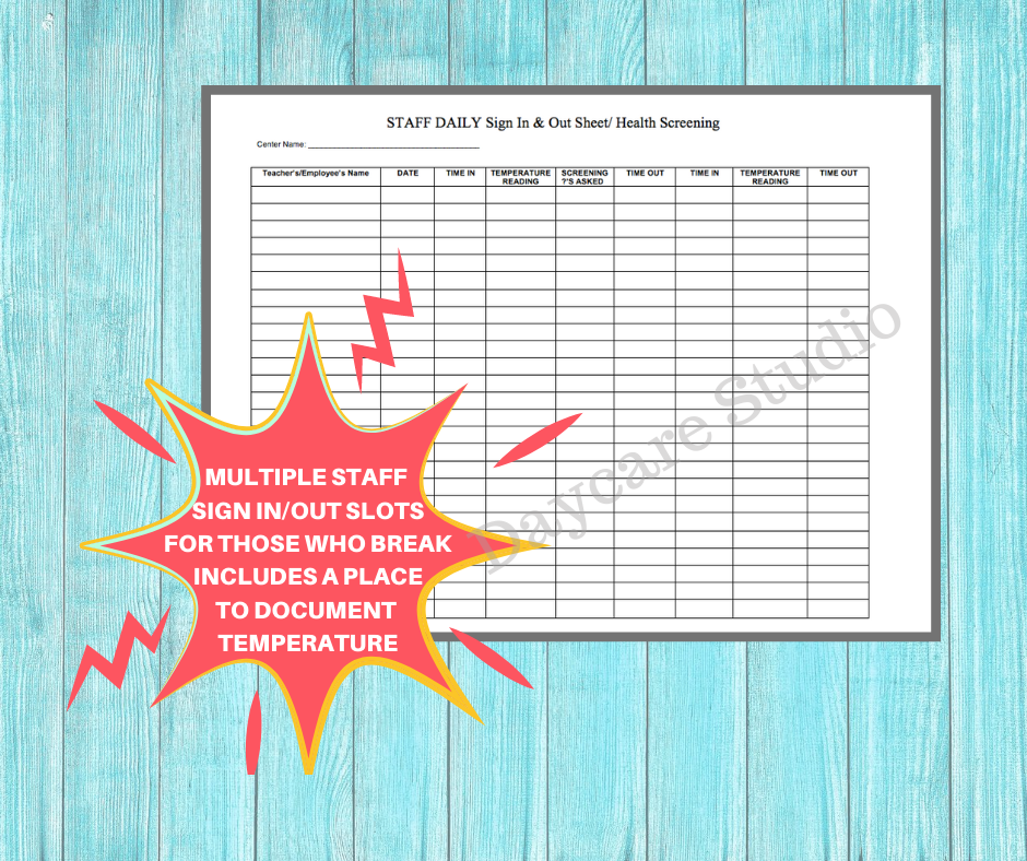 BITING REPORT- Daycare Printable Child Incident Report /Preschool ...
