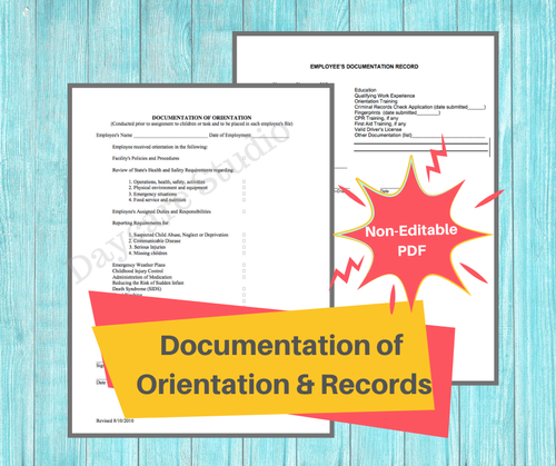 Child Care Center Printable Daycare Forms | Daycare Forms — Daycare Studio