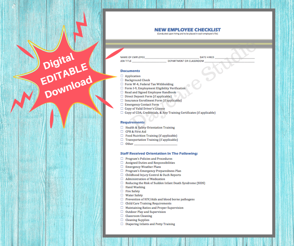 Daycare Enrollment Forms | Printable Daycare Contract Template ...