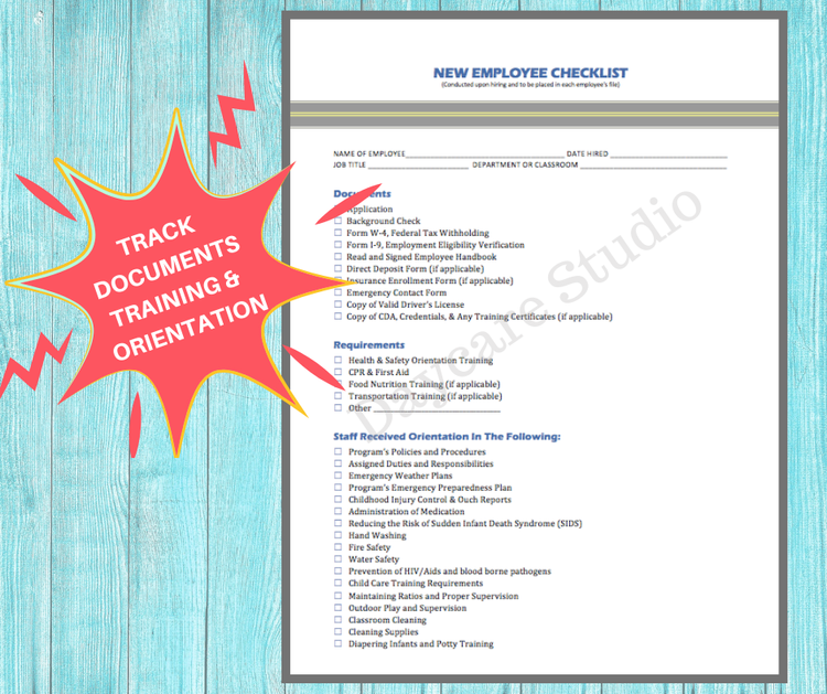 Child Care Center Printable Daycare Forms | Daycare Forms — Daycare Studio