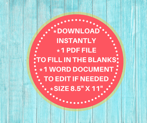 Daycare Photo Release/ Childcare Center Social Media Printable Form ...