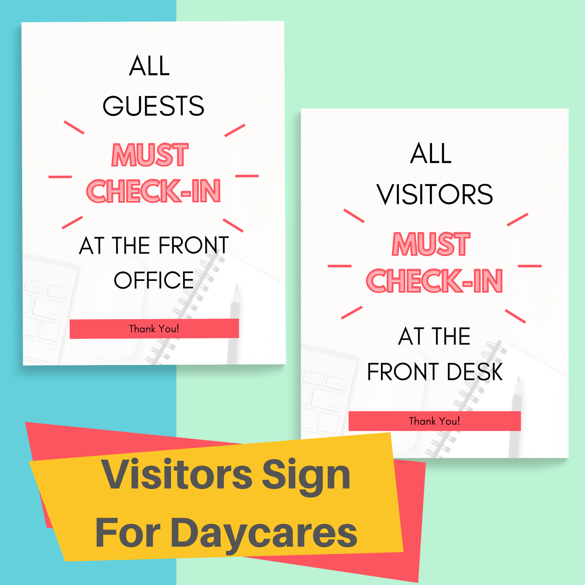 DAYCARE CENTER SIGNS/Childcare Printable Signs for Preschool and ...