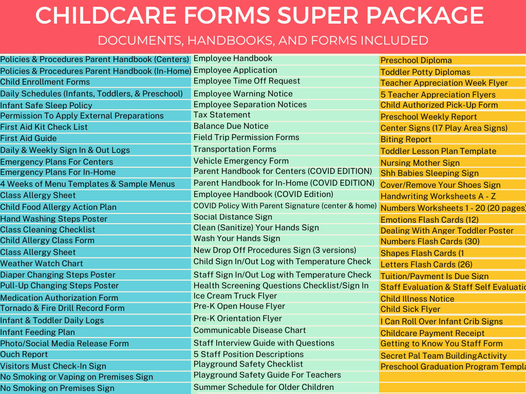 DAYCARE MEDICATION FORM / Childcare Center Medication Authorization ...