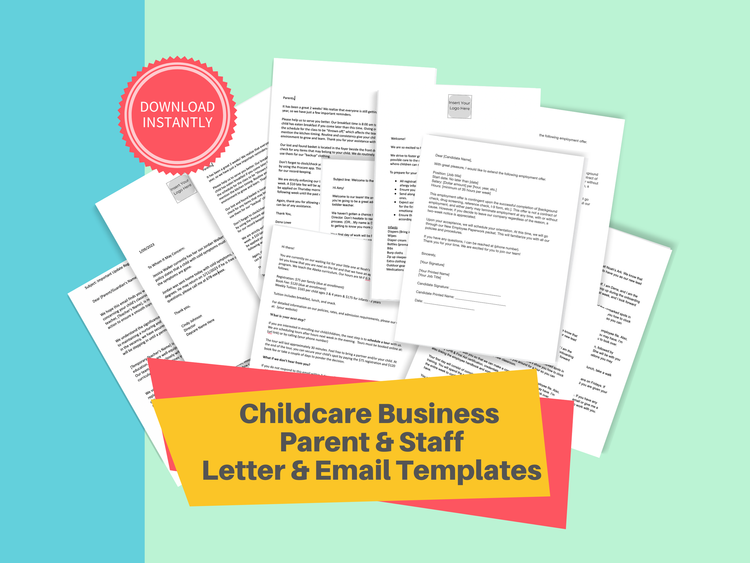 Daycare Forms SUPER Package-108+ Forms / Start Your Own Child Care ...
