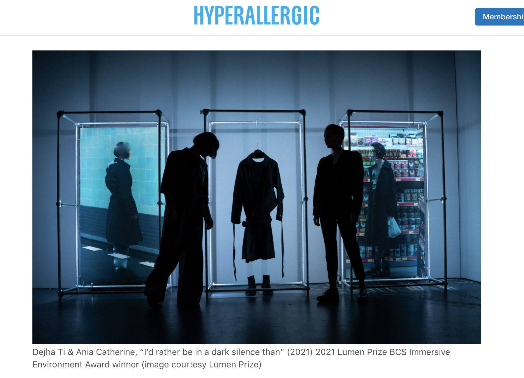 Hyperallergic on Digital Art Prizes — Operator - Artist Duo Ania ...