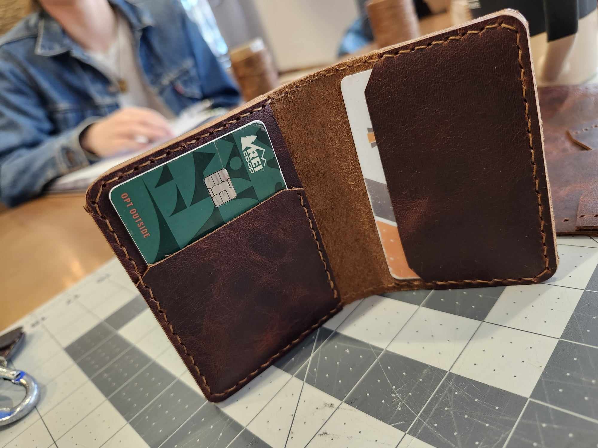 Leather Card Sleeve Wallets, with Grant Schroeder — Driftless Folk School