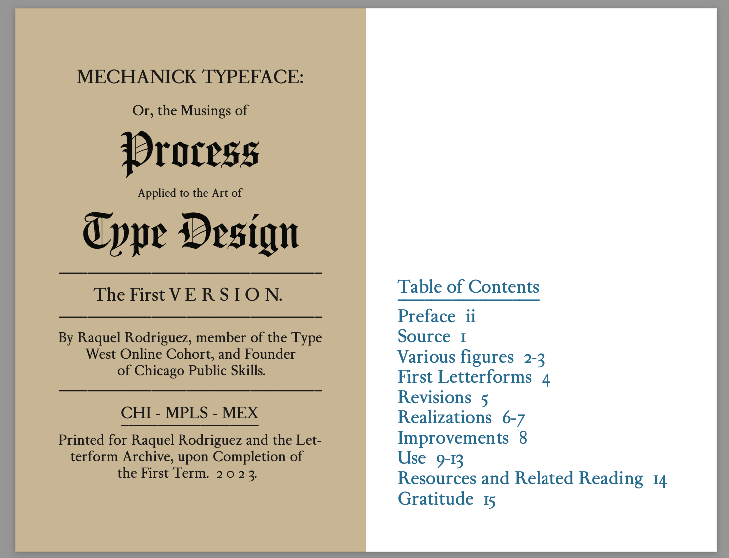 Type Design Portfolio — Chicago Public Skills
