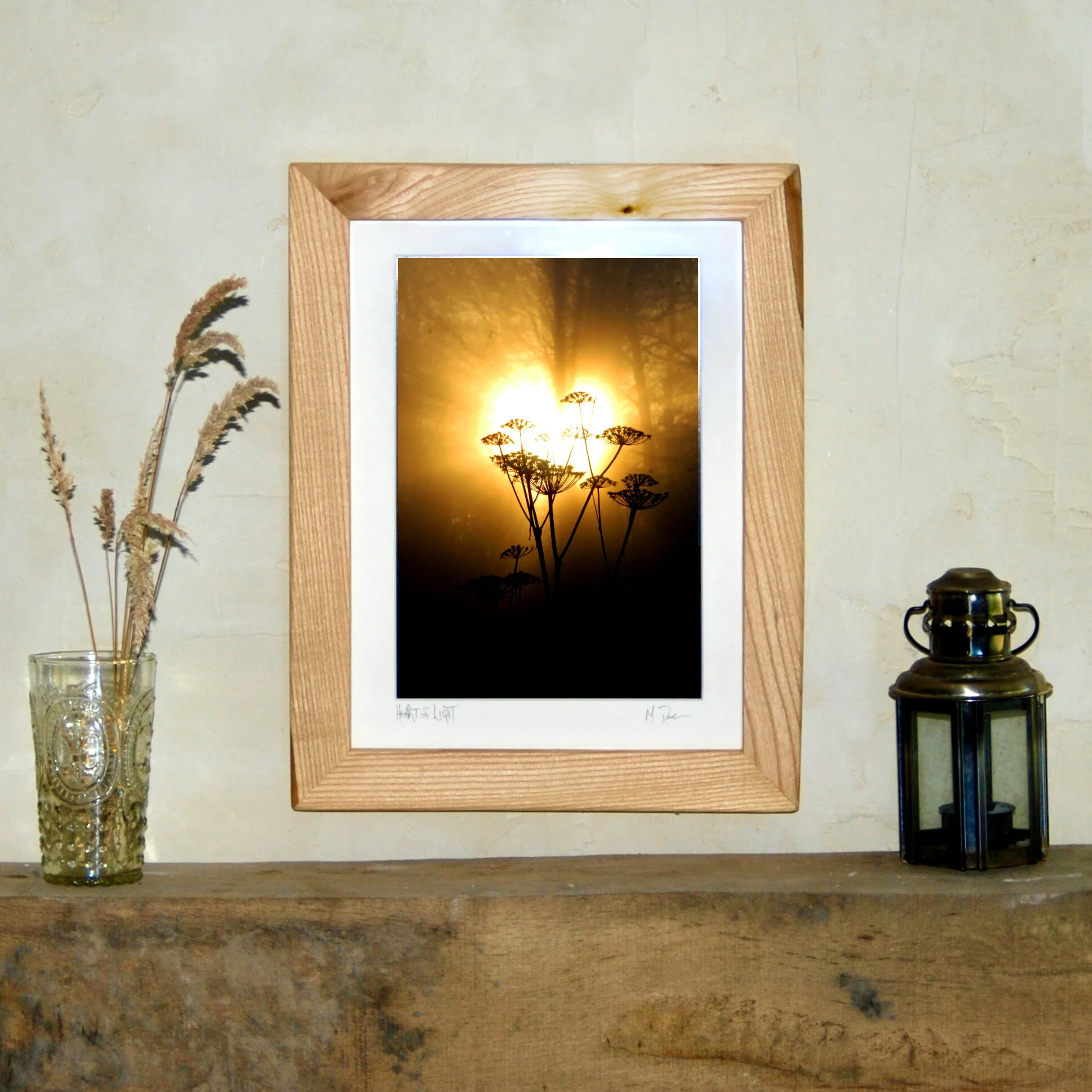 Oak Leaves & Lichen - Framed Print — Handmade Craft House