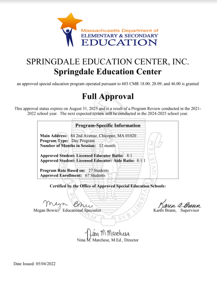 Springdale Education Center — Positive Regard Network