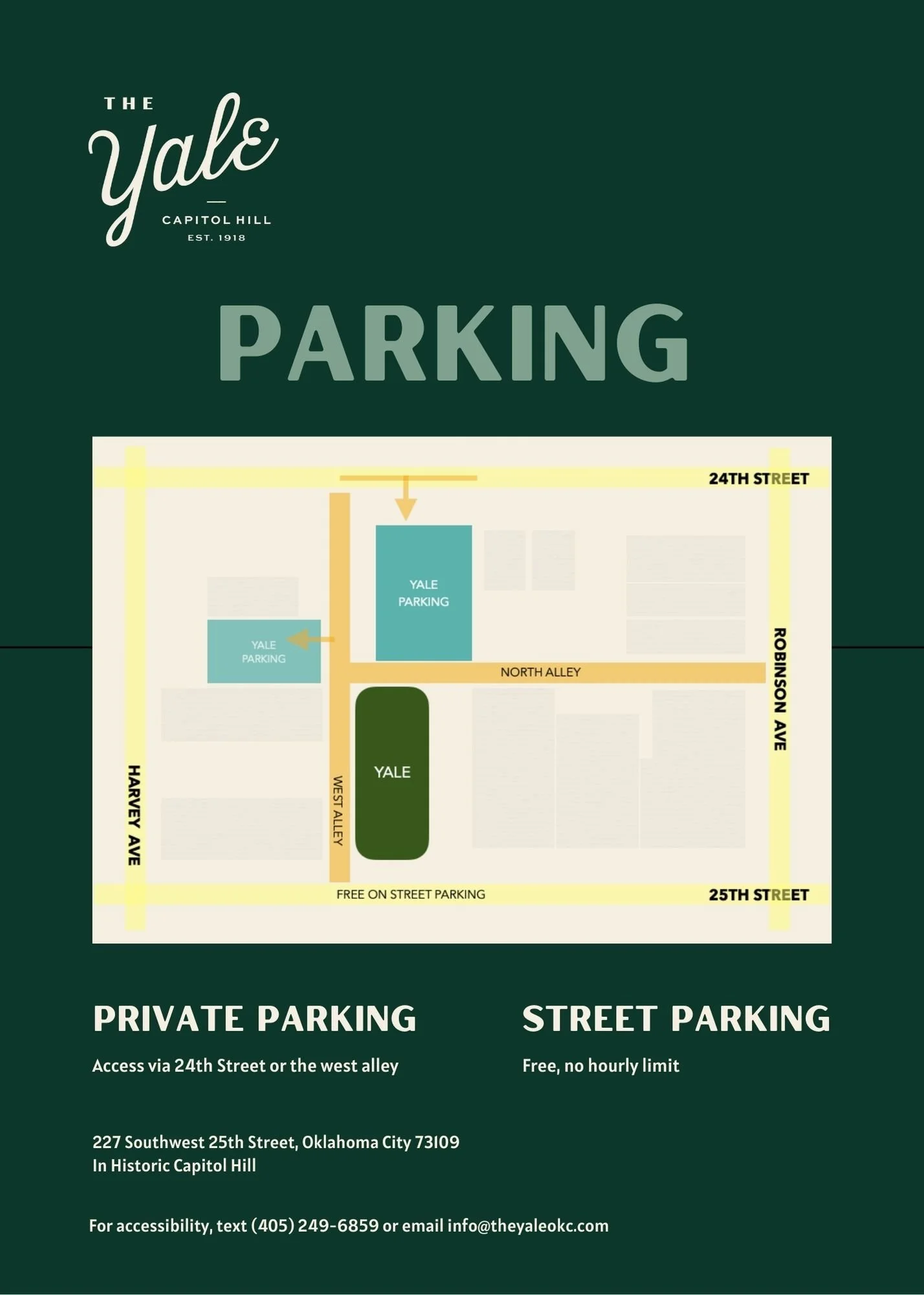 Parking Map | The Yale Theater