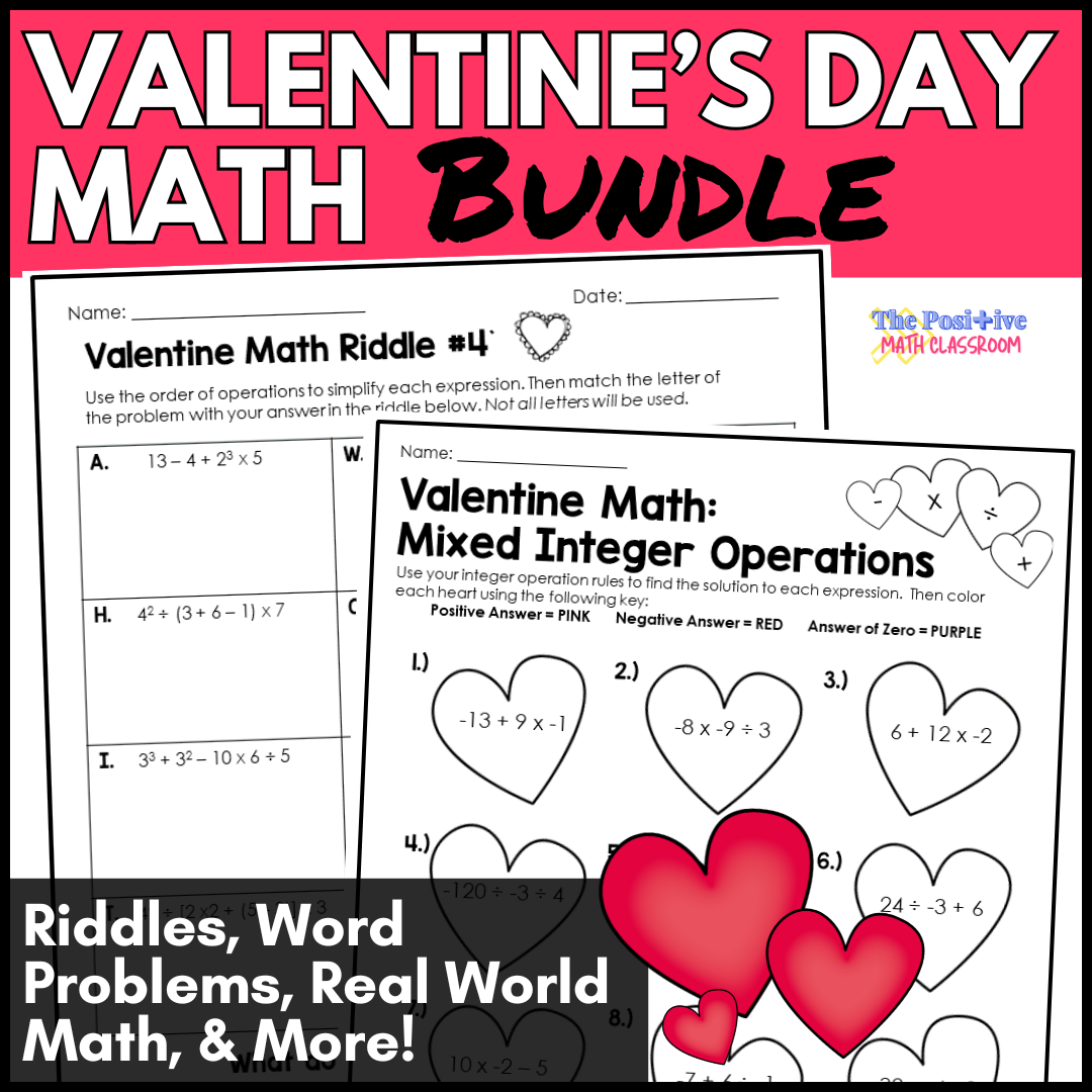 Valentine’s Day Math Ideas for Middle School: Fun & Engaging February ...