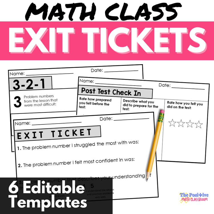 How to Use Math Exit Tickets in Your Middle School Classroom — The ...