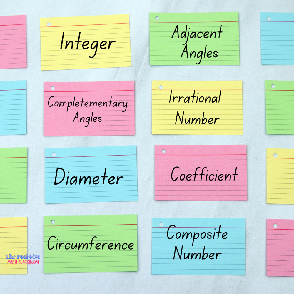 Middle School Math Vocabulary Activities — The Positive Math Classroom