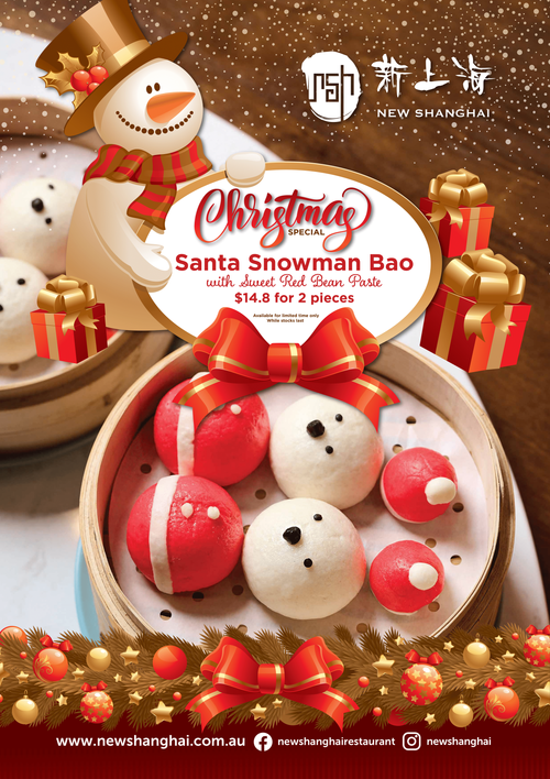 Santa Snowman Bao — New Shanghai