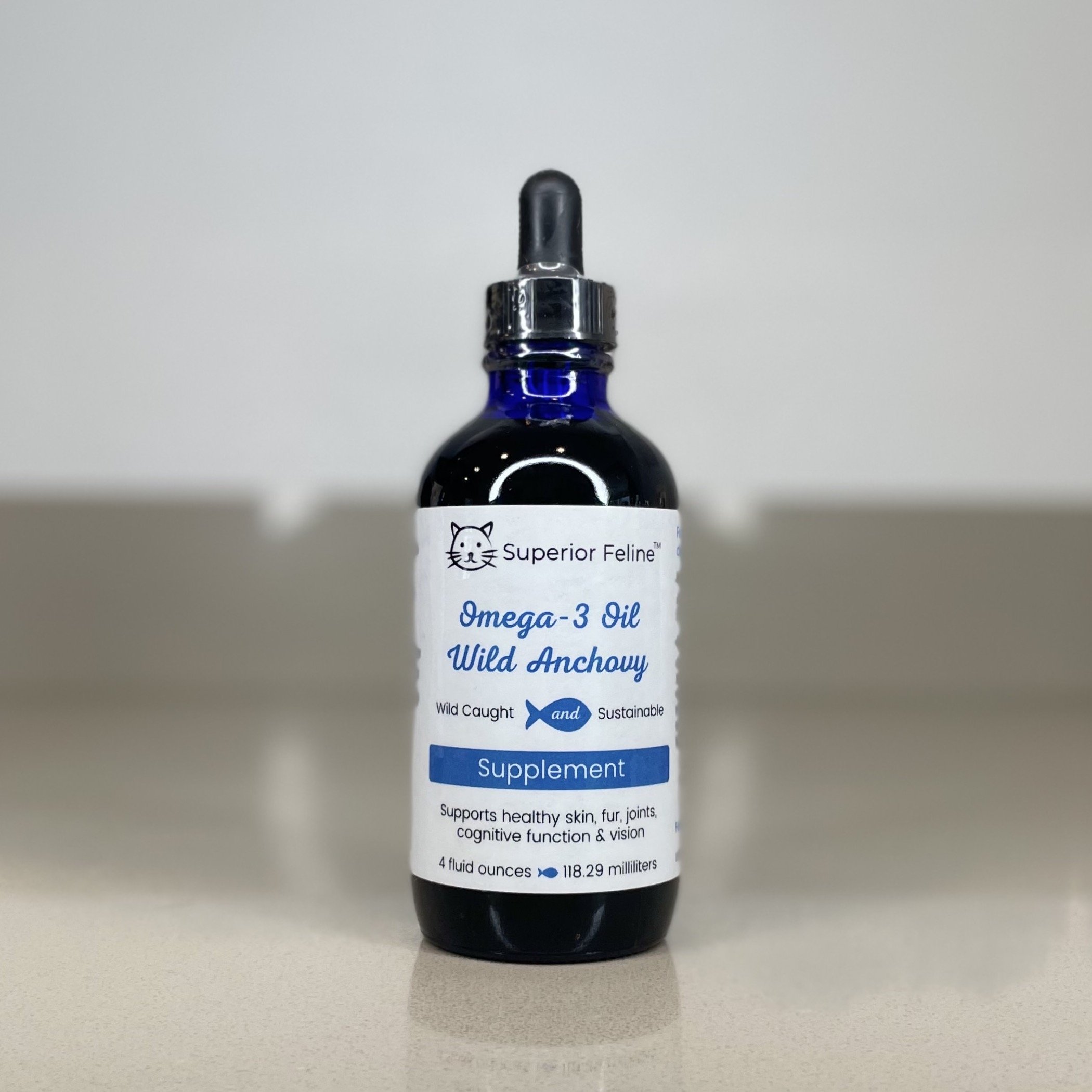 Wild Anchovy Omega-3 Oil for Pets — Superior Feline