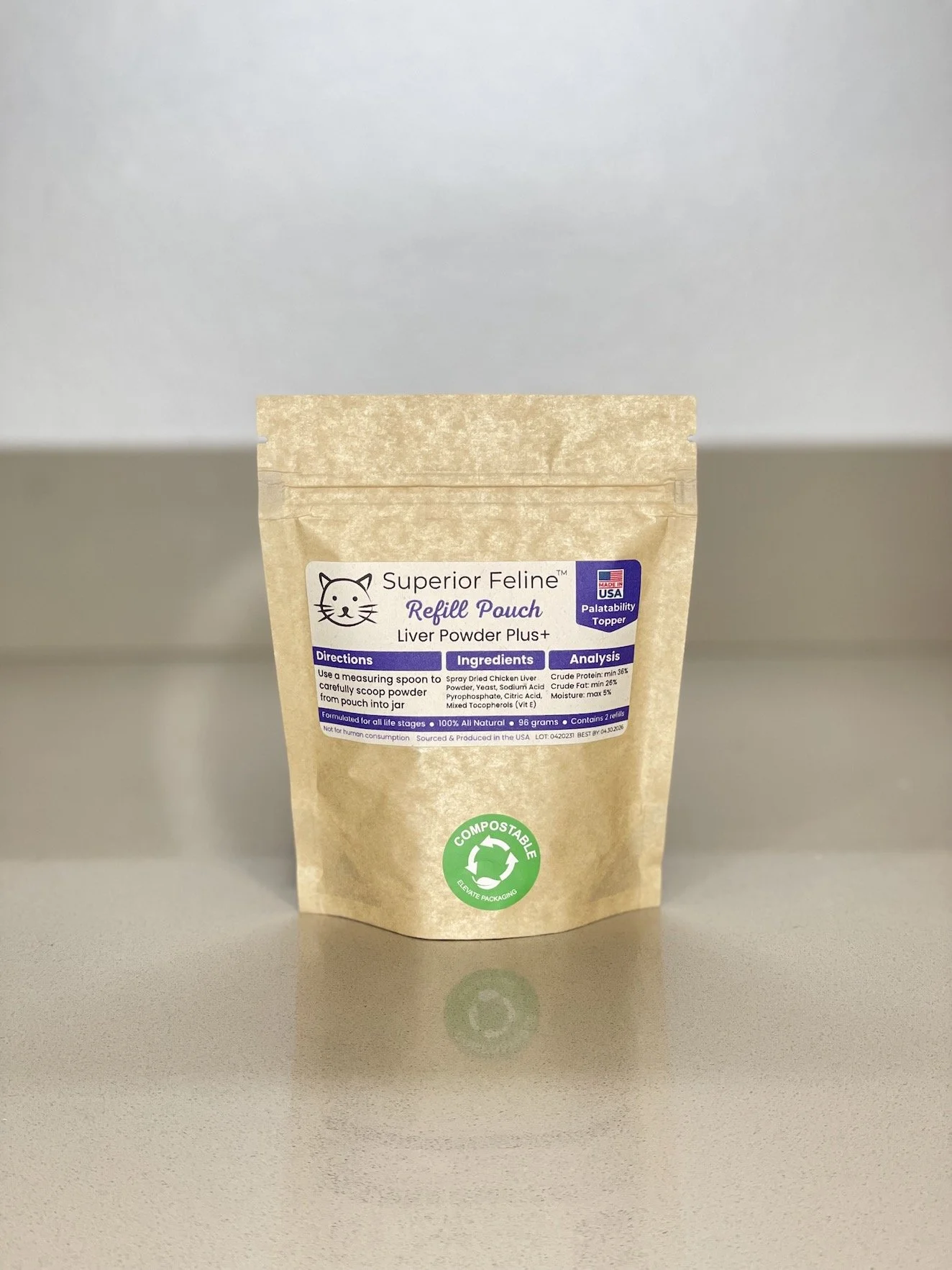 Liver Powder Food Topper Refill Pouches — Superior Feline