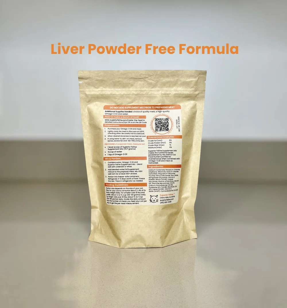 Liver Powder FREE Trial Size Kit for Homemade Cat Food — Superior Feline