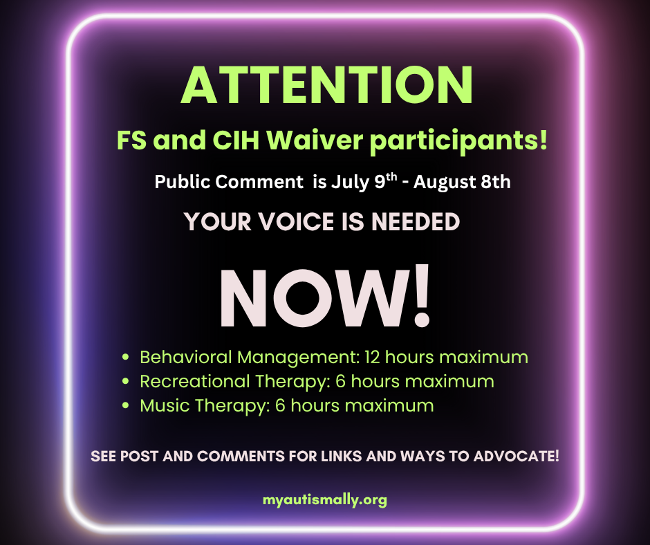 Raise your voice NOW against caps in waiver services! — My Autism Ally